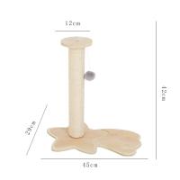 China 45*29*42cm Sustainable Plush Sisal Scratch Pole Cat Claw Scratcher Wooden Cat Climbing Frame for Pets for sale