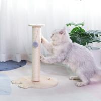 China 45*29*42cm Sustainable Plush Sisal Scratch Pole Cat Claw Scratcher Wooden Cat Climbing Frame for Pets for sale