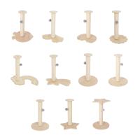 China 45*29*42cm Sustainable Plush Sisal Scratch Pole Cat Claw Scratcher Wooden Cat Climbing Frame for Pets for sale