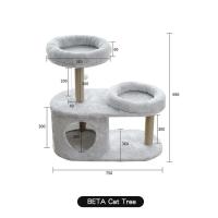 China Upgrade Your Cat's Play Area with Our Gray Cat Tree Tower and Scratching Post for sale