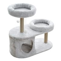 China Upgrade Your Cat's Play Area with Our Gray Cat Tree Tower and Scratching Post for sale