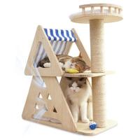 China Multi-Level Cat Climbing Frame with Sisal Claw Scratchers Support Room Space Selection for sale