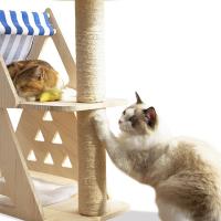 China Multi-Level Cat Climbing Frame with Sisal Claw Scratchers Support Room Space Selection for sale