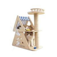 China Multi-Level Cat Climbing Frame with Sisal Claw Scratchers Support Room Space Selection for sale
