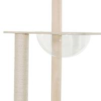 China Commercial E-commerce Stores Cat Tree Wood Sisal Multilayer Cat Scratch Tree with Cat Bed for sale