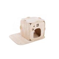 China Commercial E-commerce Stores Cat Tree Wood Sisal Multilayer Cat Scratch Tree with Cat Bed for sale
