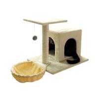 China Kitten Climbing Scratching Post Sisal Rope Cat Tree House with Hammock Pet Toys Furniture for sale