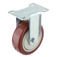 China Single Bearing Red Plastic Caster Diameter 65mm Load 90kg for Furniture Shopping Trolley for sale