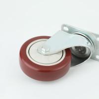 China Single Bearing Red Plastic Caster Diameter 65mm Load 90kg for Furniture Shopping Trolley for sale