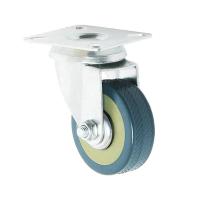 China Blue Plastic Shopping Trolley Industrial Rotating Wheel with 75mm/100mm/125mm Diameter for sale