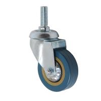 China Blue Plastic Shopping Trolley Industrial Rotating Wheel with 75mm/100mm/125mm Diameter for sale