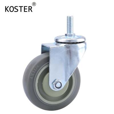 China 110kg Maximum Load 3-5inch Industry Mute Furniture Swivel with Brake Caster Wheel for sale