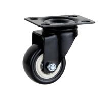 China Smooth Rolling Industry Wheel Barrow Black Polyurethane Caster Wheel for Heavy Duty for sale