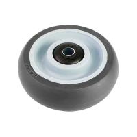 China Industry Trolley Furniture TPR Soft Grey Rubber Plate Swivel Caster Wheels 3 4 5 Inch for sale