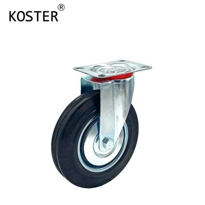 China Customization 3inch 4inch 5inch Black Rubber Furniture Industry Trolley Barrow Castor for sale
