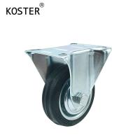 China Customization 3inch 4inch 5inch Black Rubber Furniture Industry Trolley Barrow Castor for sale