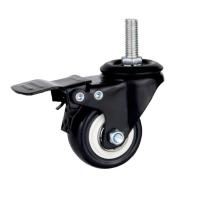 China 75mm 3inch Industry Wheel Barrow Castor Wheel with Maximum Load of 110kg PU Material for sale