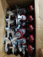 China 3inch 4inch 5inch PU/PVC Double Bearing Furniture Wheel Customization Trolley Castor for sale