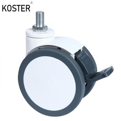 China 5 Inch Hospital Medical Patient Bed Central Locking Caster Initial Payment Zinc Plated for sale