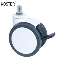 China Convenient Return Refunds Medical ABS Locking Polyethylene Caster With Zinc Plated for sale