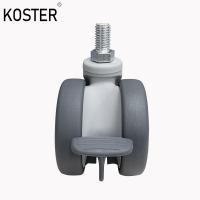 China Light Duty PU Medical Caster With Rotating Wheel Diameter 100mm/125mm/150mm/200mm for sale