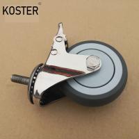 China 4 Inch Steel Fork Table Cart Medical Wheel Heavy Duty Caster with 1.000kg Gross Weight for sale