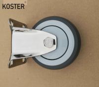 China 4 Inch Steel Fork Table Cart Medical Wheel Heavy Duty Caster with 1.000kg Gross Weight for sale