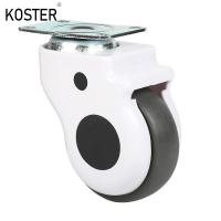China 4 Inch 5 Inch Rotating Wheel Medical Bed Caster with Threaded Stem and Swivel Locking for sale