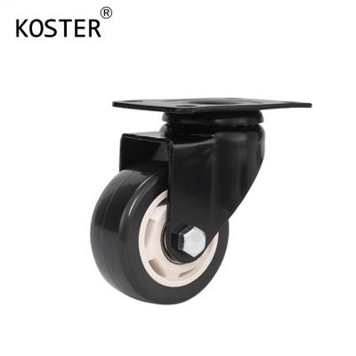 China 2.5inch 3inch 4inch Industry Duty Black PU/PVC Caster Wheel with Customization Option for sale