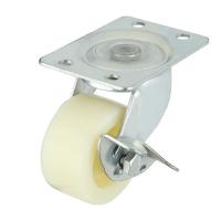 China Plate Fat Nylon Rotating Wheel Caster With Zinc Plated 1.5 Inch 2 Inch 2.5 Inch 3 Inch for sale