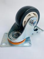 China 2.5inch 3inch 4inch Industry Duty Black PU/PVC Caster Wheel with Customization Option for sale