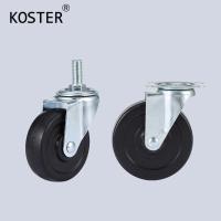 China 5kg Load KSLHD0403 Light Duty Furniture Rubber Black Swivel Caster for sale