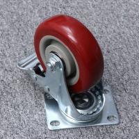 China Polyurethane Trolley Swivel Caster 3inch 4inch 5inch Double Bearing Industrial Caster for sale