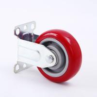 China Polyurethane Trolley Swivel Caster 3inch 4inch 5inch Double Bearing Industrial Caster for sale