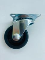 China Light Duty 1inch to 3inch Furniture Rubber Black Swivel Castor with Request Sample for sale