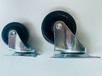 China Light Duty 1inch to 3inch Furniture Rubber Black Swivel Castor with Request Sample for sale