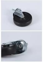 China Light Duty 1inch to 3inch Furniture Rubber Black Swivel Castor with Request Sample for sale