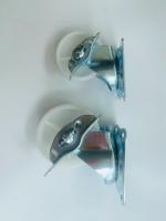 China PP White Swivel Caster Wheel for 1inch to 3inch Furniture Load 30kg Thickness 21mm for sale