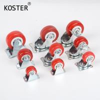 China Light Duty 1.5inch/2inch/2.5inch/3inch Plastic Red Swivel Caster with Ball Bearing for sale