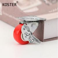 China Light Duty 1.5inch/2inch/2.5inch/3inch Plastic Red Swivel Caster with Ball Bearing for sale