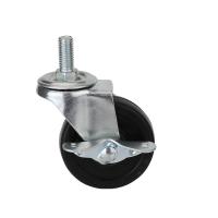 China 1 Inch 1.25 Inch 3 Inch Furniture Rubber Black Swivel Castor Wheel Customized for sale