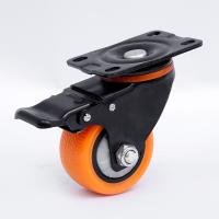 China Industrial Furniture Trolley with Orange Single Bearing Caster Wheel and Plastic Tire Mark for sale