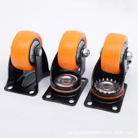 China Industrial Furniture Trolley with Orange Single Bearing Caster Wheel and Plastic Tire Mark for sale