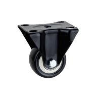 China Industry Wheel Barrow Office Chair Black Polyurethane Castor with Brake 3inch 72mm for sale