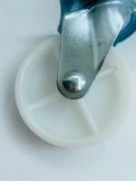 China 13mm/13mm/17mm/21mm/27mm/27mm Light Duty Furniture PP White Swivel Castor with Brake for sale