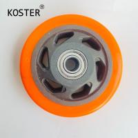 China 2.5inch to 5inch Orange PVC PU Industrial Caster Orange Swivel Castor Wheels Samples for sale