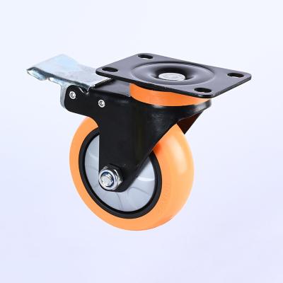China 130kg Maximum Load Industrial Furniture Trolley with Single Bearing Caster and Brake for sale