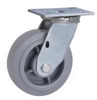 China 350kg Heavy Duty Shopping Trolley Caster Wheels Zinc Plated Diameter 100mm for Industry for sale