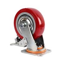 China 4inch 5inch 6inch 8inch Heavy Duty Polyurethane Caster Wheel TPR/ PVC Customization for sale