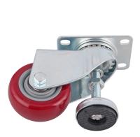 China Installation Height 90mm/103mm/128mm/155mm 2inch Level Adjust Scaffold Caster Wheel for sale